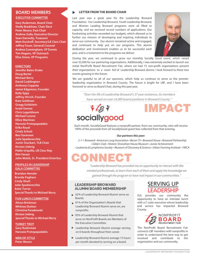 Annual Update - Leadership Broward Foundation
